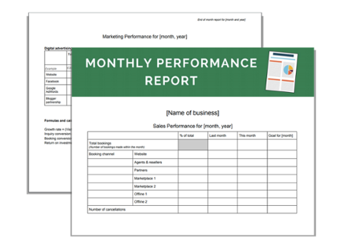 Download Your Business Resource Monthly Performance Report Templates